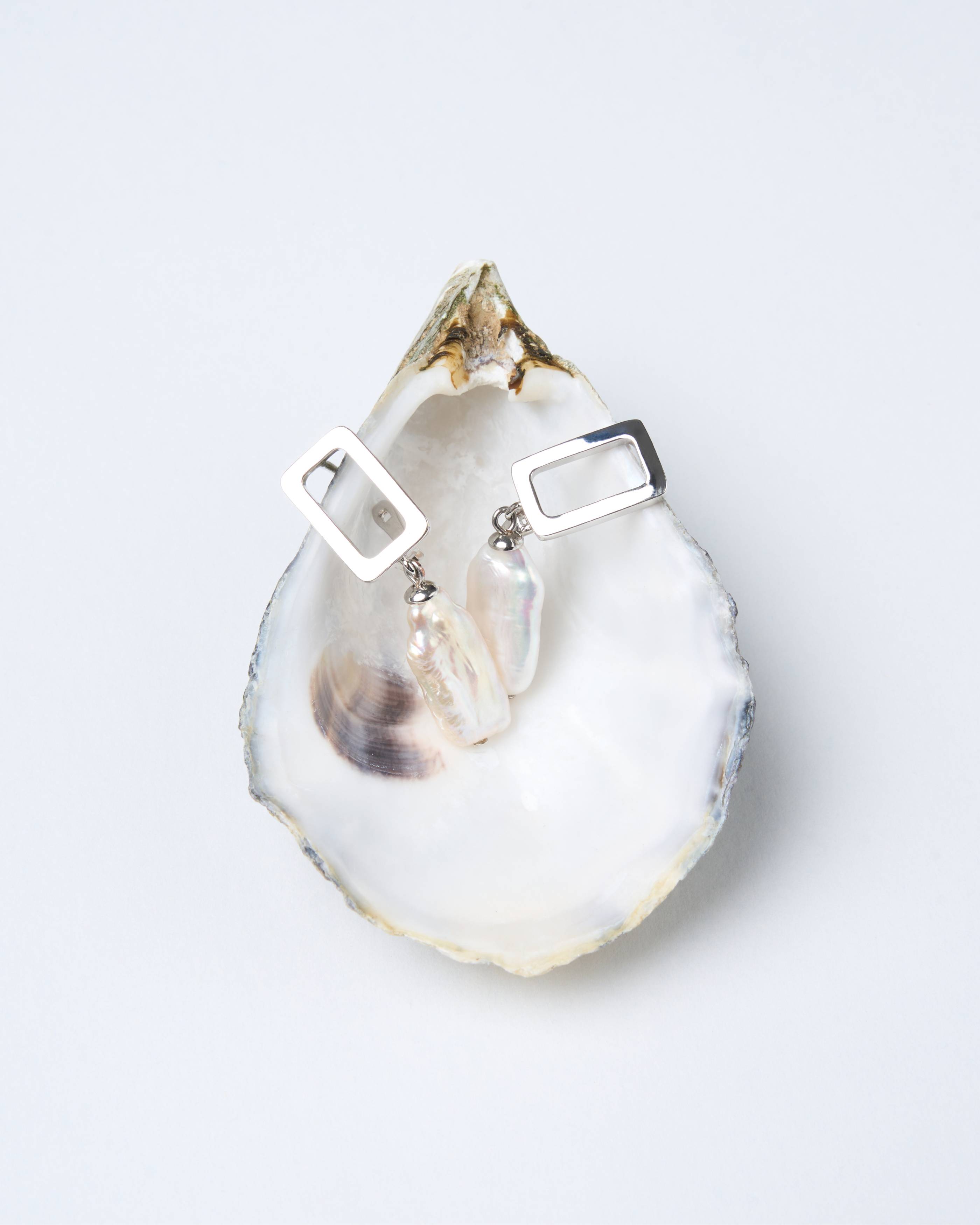 Modern Frame Biwa Pearl Earrings – Mayfair Pearls